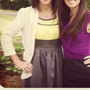 Ryu | Dresses | Ryu Yellow Gray Silk Dress | Poshmark